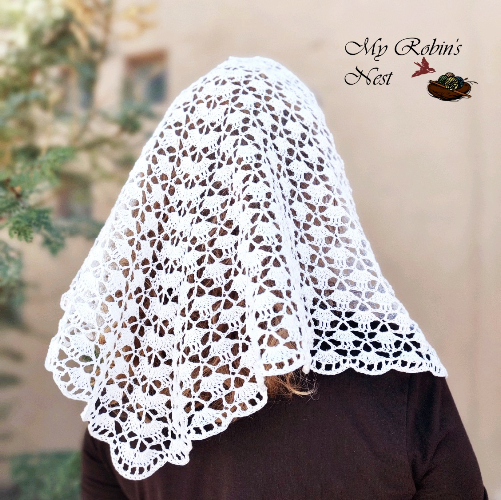 Sophia's Confirmation Veil in White | My Robin's Nest